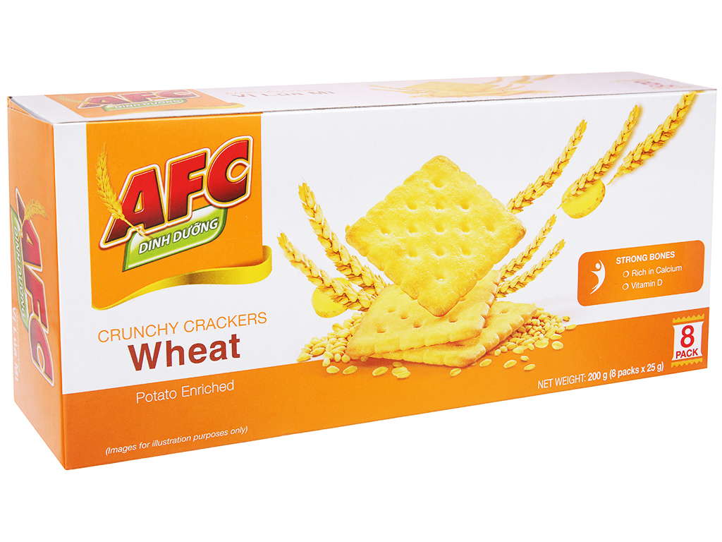 BÁNH CRACKER LÚA MÌ AFC DINH DƯỠNG HỘP 200G – LanChi Mart