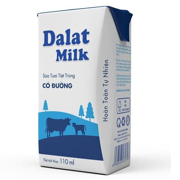 SỮA ĐÀ LẠT MILK CÓ ĐƯỜNG 110ML – LanChi Mart