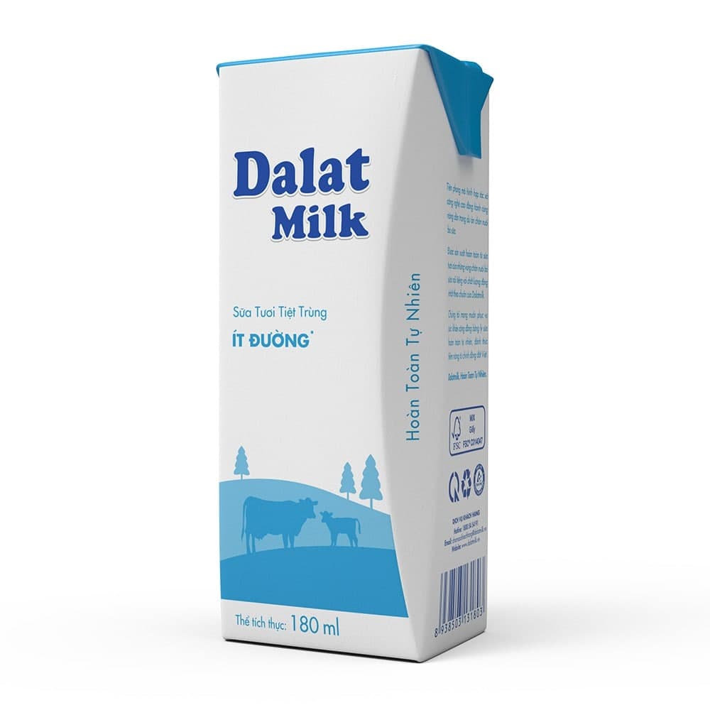 SỮA ĐÀ LẠT MILK ÍT ĐƯỜNG 180ML – LanChi Mart