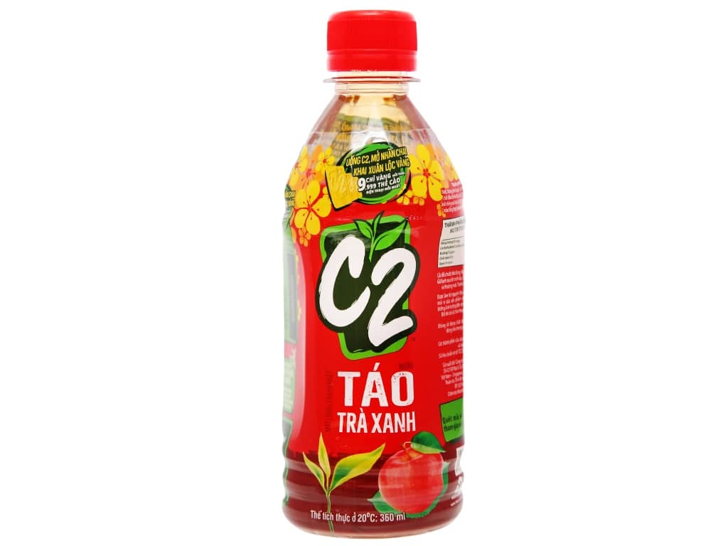 TRÀ XANH C2 TÁO 360ML – LanChi Mart